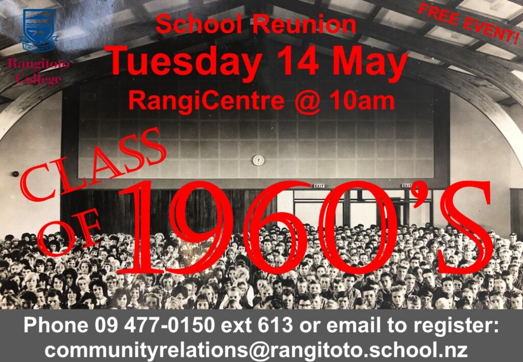 1960’s Rangi Reunion | Rangitoto College
